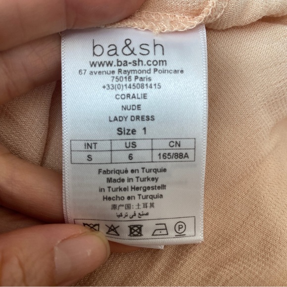 ba&sh | Dresses | Bash Paris Coralie Blush Pink Dress | Poshmark